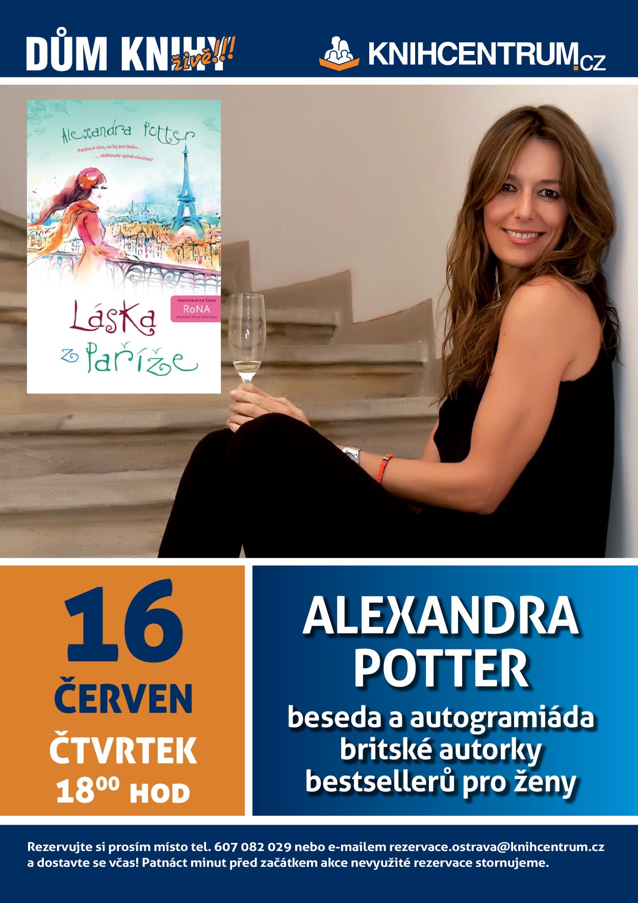 Světoznámá spisovatelka Alexandra Potter představí Lásku z Paříže ...